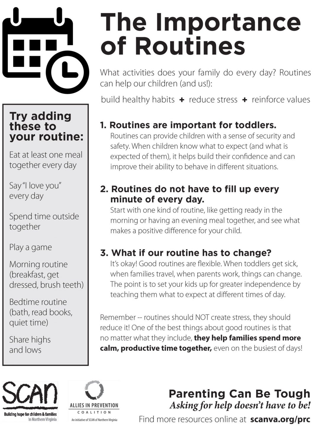 Importance of Routines - SCAN of Northern Virginia